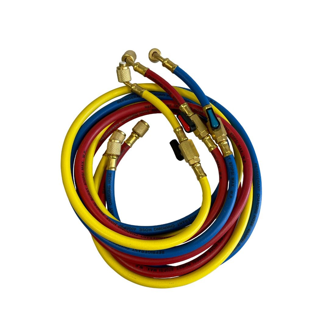 Refrigerant Ball Valve Set Back Hoses - Javac.